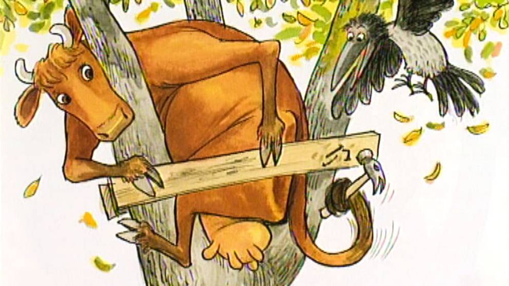 Sagoboken - Avsnitt 3 av 4: Mamma Mu bygger koja | Öppet arkiv ...