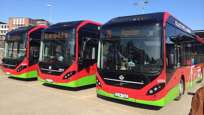 Här är SL:s nya hybridbuss | SVT Nyheter