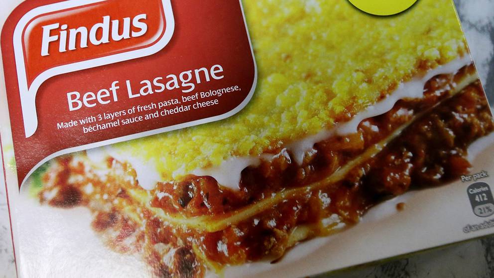 Upp till 100 procent hästkött i Findus lasagne | SVT Nyheter