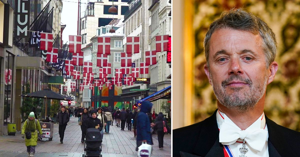 Flaggor och pynt – så förbereder sig Danmark för tronskiftet | SVT Nyheter