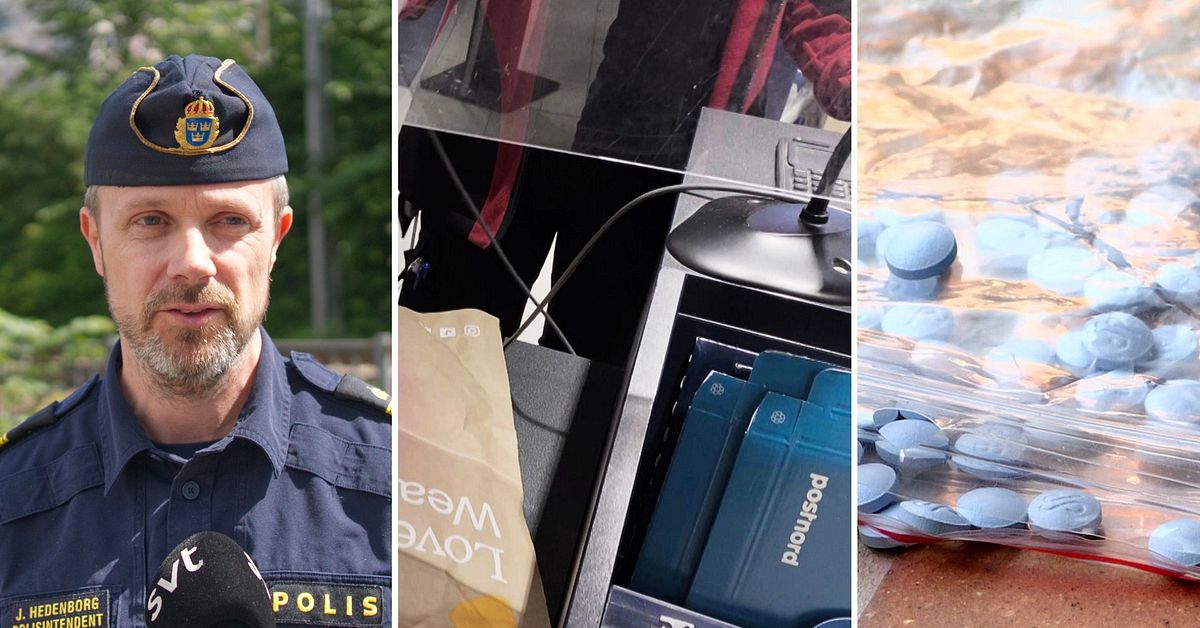 Stort beslag av narkotika och vapen i posten i Hallsberg | SVT Nyheter