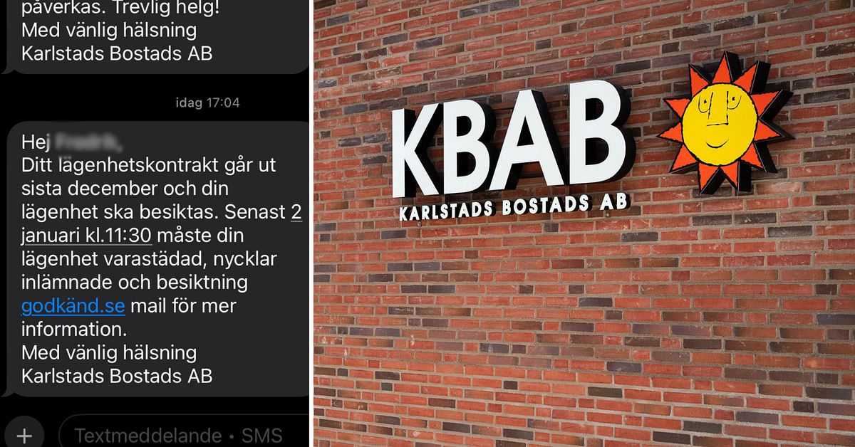 KBAB:s hyresgäster fick felaktigt sms om uppsägning | SVT Nyheter