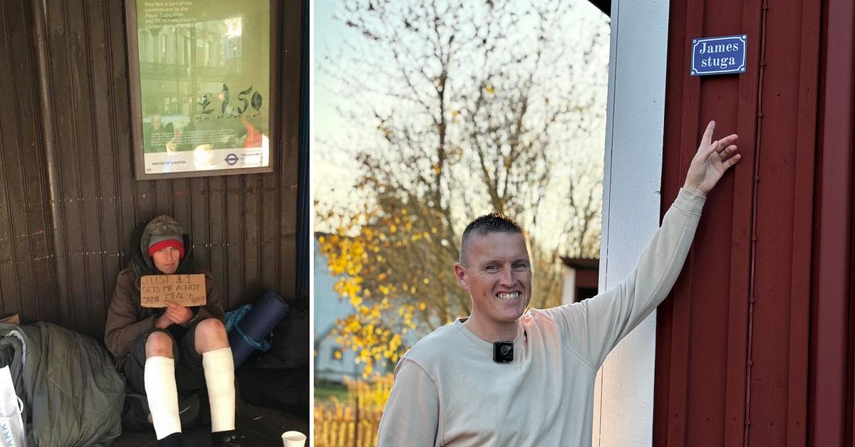 Från hemlös i London till ett liv i Sverige – James historia har blivit bok | SVT Nyheter