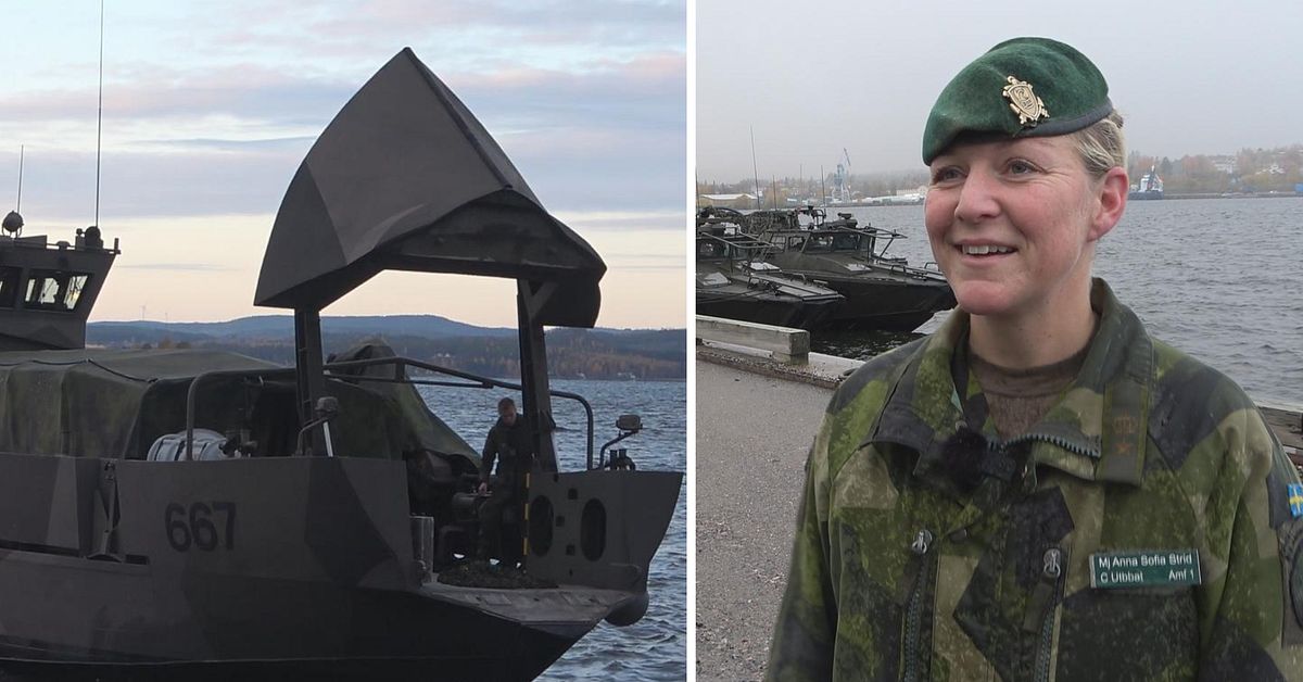 Här utbildar sig stridsbåtselever för chefsroller i Marinhamnen i Härnösand | SVT Nyheter