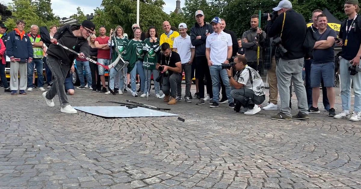 Rallyförare och hockeyspelare gjorde upp i Karlstad inför EM-rallyt ...