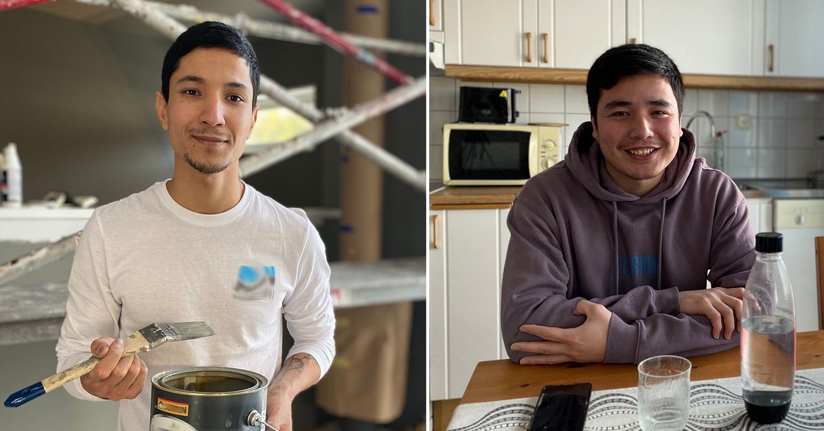 Ali Gholami från Hammarö var ensamkommande – jobbar nu som målare | SVT Nyheter