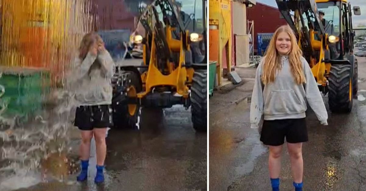 ”Ice bucket challenge” trendar igen – Amanda från Kil tog hjälp av ...
