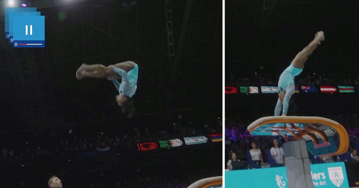 Gymnastik: Bild för bild: Simone Biles historiska hopp i VM | SVT Sport