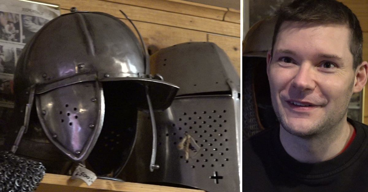 Martin i Ronneby förste att få gesällbrev på 200 år – för att göra rustningar | SVT Nyheter