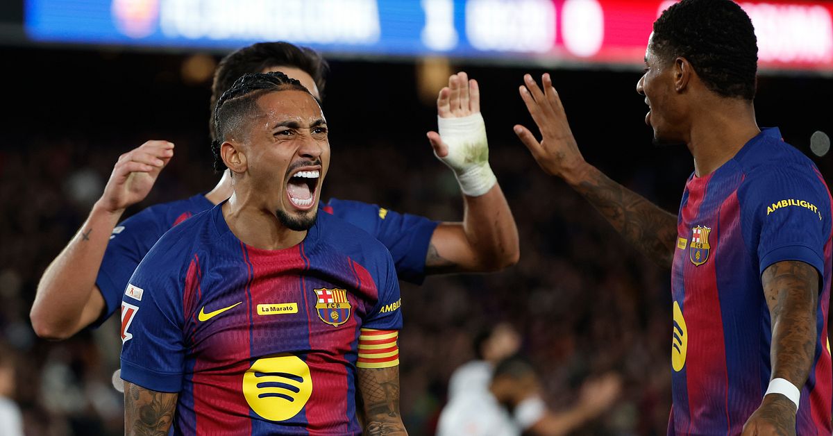 Fotboll: Raphinha hjälte när Barcelona slog Osasuna | SVT Sport