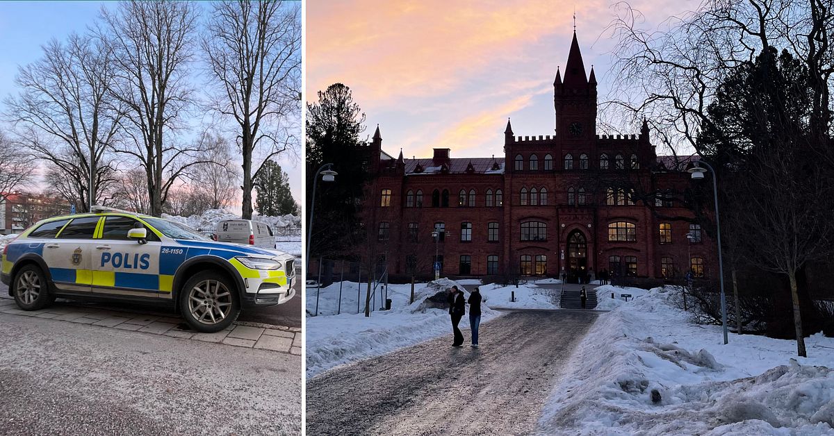 Stor polisinsats vid Vallbacksskolan i Gävle | SVT Nyheter