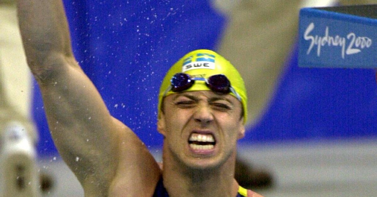 2000 simning: Lars Frölander tar guld på 100m fjäril | SVT Nyheter