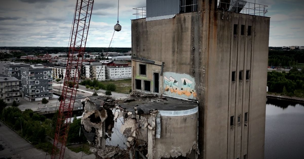 Här krossar de jättesilon i Gävle – har stått på Alderholmen i 64 år ...