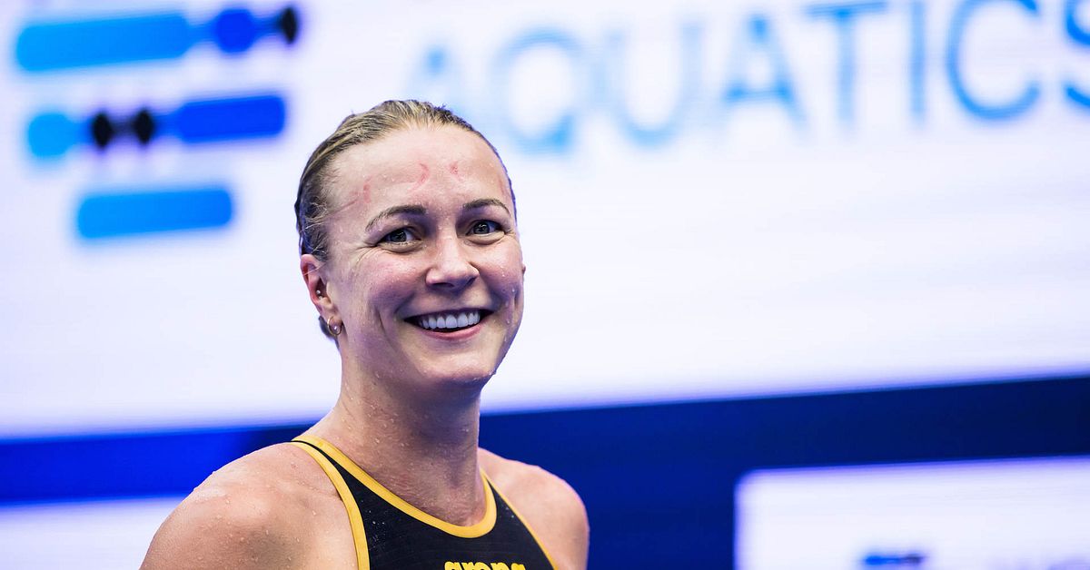 Simning: Sarah Sjöström överlägsen i Budapest: ”Supernöjd” | SVT Sport