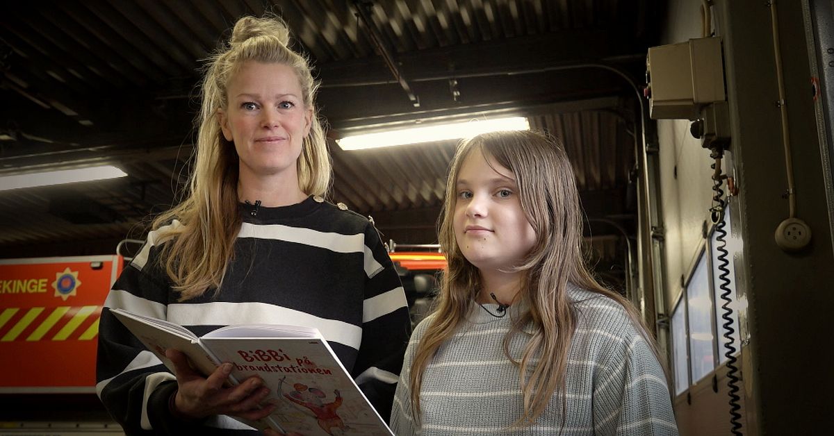 Brandmannen Emelie från Svängsta debuterar med barnbok | SVT Nyheter