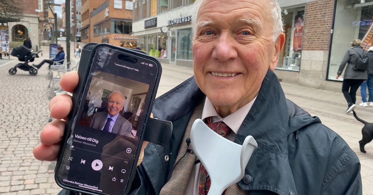 95-årige Reimar Westerlind från Borås debuterar på Spotify | SVT Nyheter