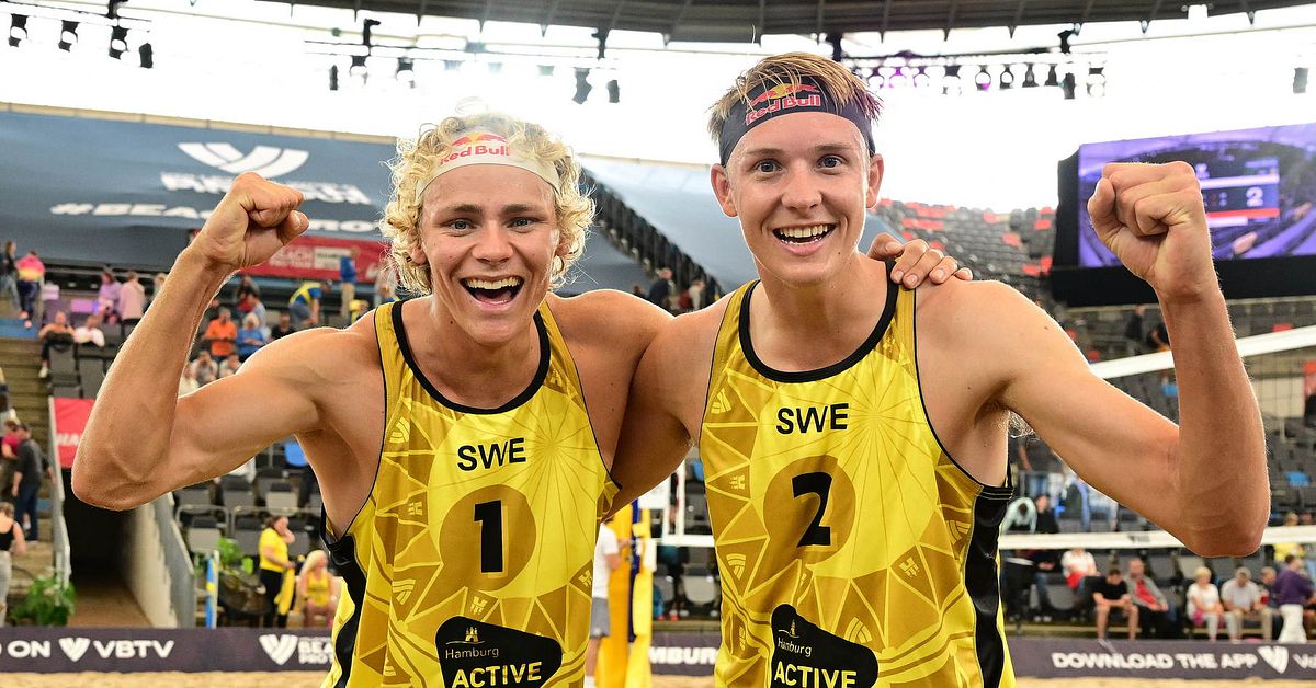 Beachvolleyboll: David Åhman och Jonatan Hellvig nya världsettor | SVT ...