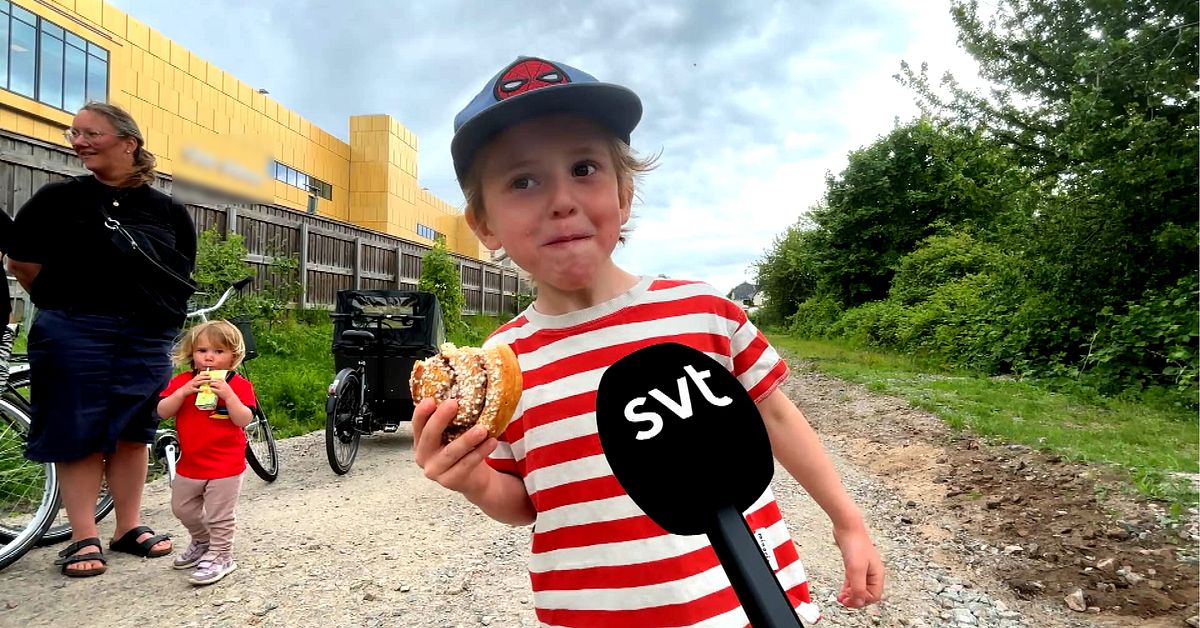 Folke, 5, invigde gamla spåret i Varberg – öppet för alla | SVT Nyheter