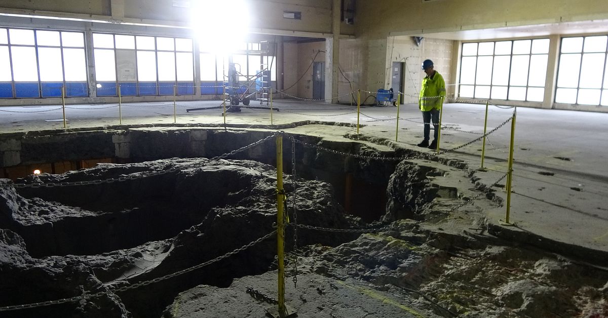 Se hålet efter Sörmlands enda kärnreaktor i Nyköping – nedmonteringen ...