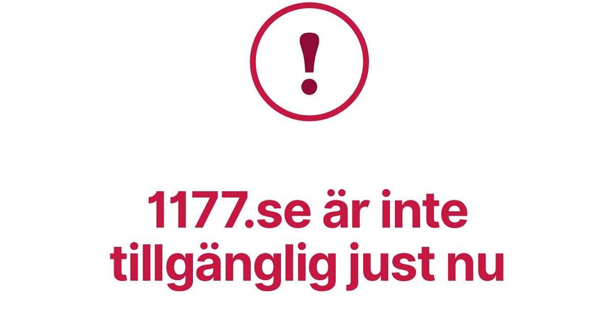 1177 ligger nere | SVT Nyheter