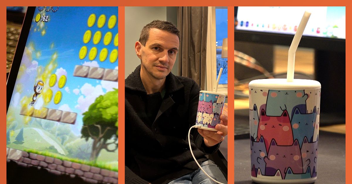 Eriks barn ville inte äta – uppfann ”spelmugg” | SVT Nyheter