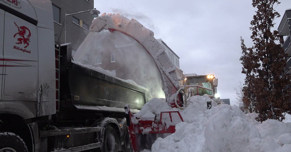 Nya snötippar öppnas i Gävle – snöslungar och lastbilar går tolv ...