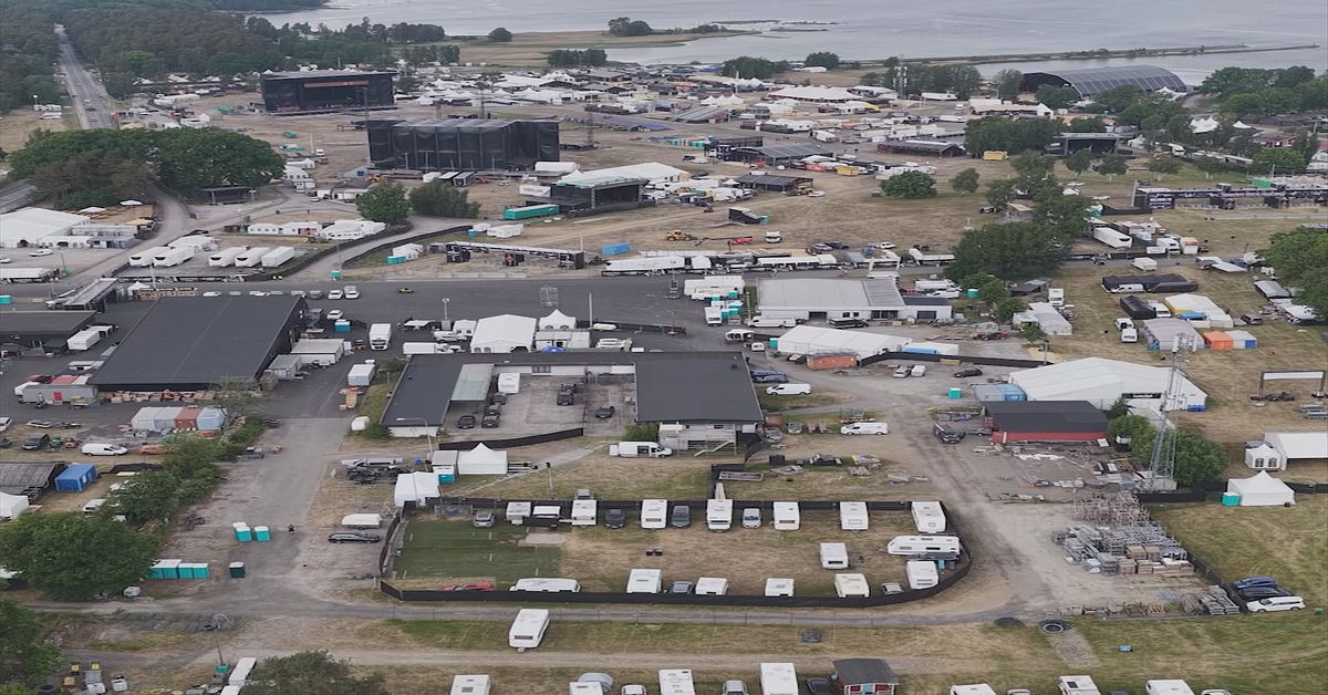 Här växer festivalen fram – se Sweden Rock från ovan | SVT Nyheter