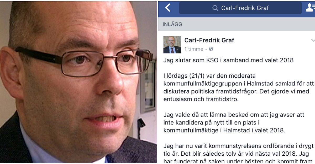 Efter 10 år – Carl-Fredrik Graf (M) slutar | SVT Nyheter