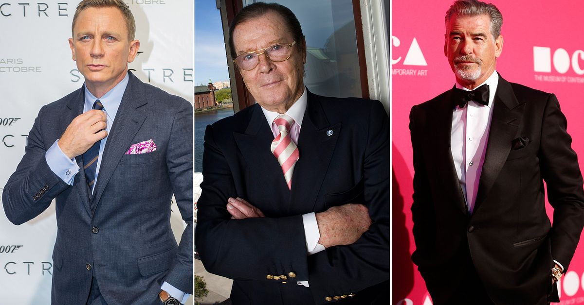 Daniel Craig och Pierce Brosnan hedrar Roger Moore | SVT Nyheter