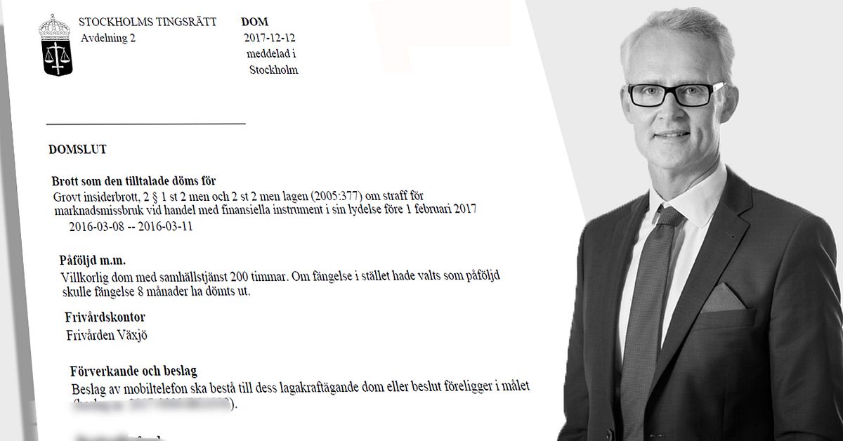 Försvarsadvokaten: Missnöjd och överraskad av insiderdomen | SVT Nyheter