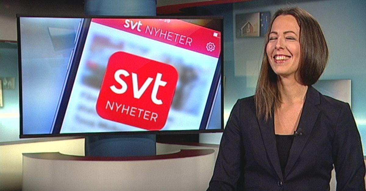 Här ”får” SVT:s programledare ett skrattanfall | SVT Nyheter
