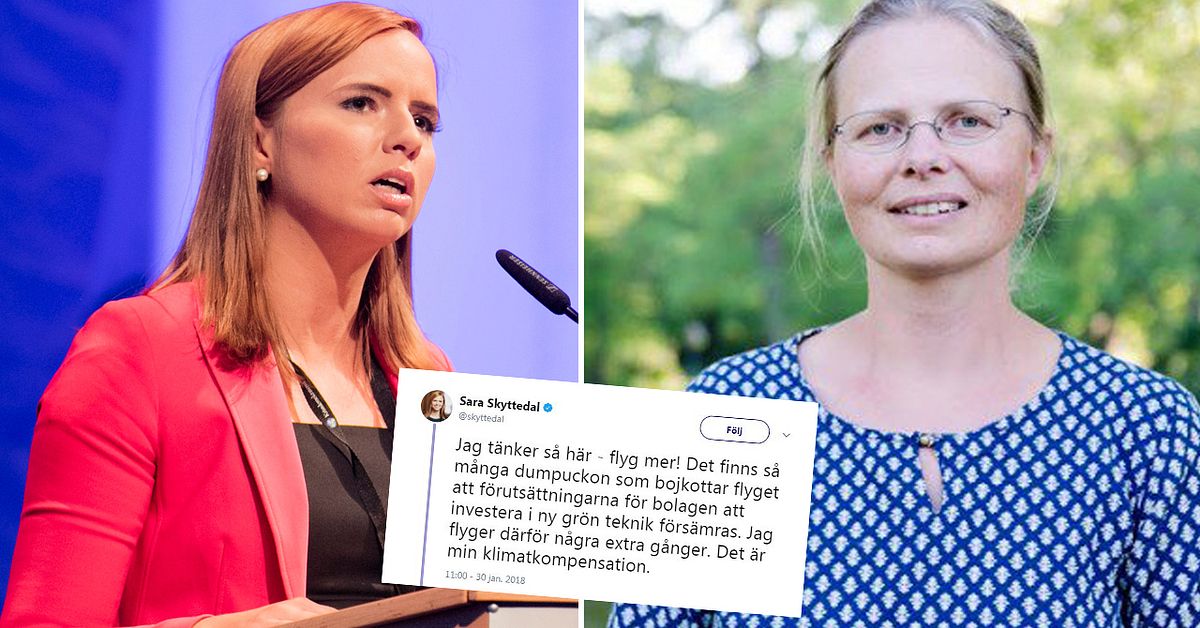 Sara Skyttedals miljötips: ”Flyg mer!” | SVT Nyheter
