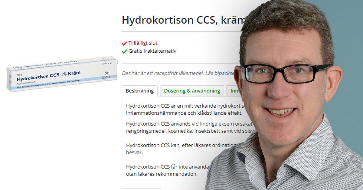Slut på receptfri kortisonkräm på apoteken | SVT Nyheter