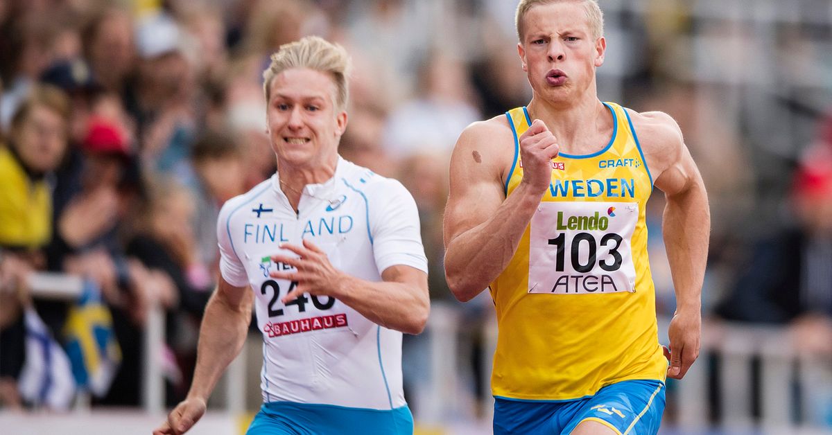 Friidrott: Svenskt juniorrekord på 100 meter | SVT Sport