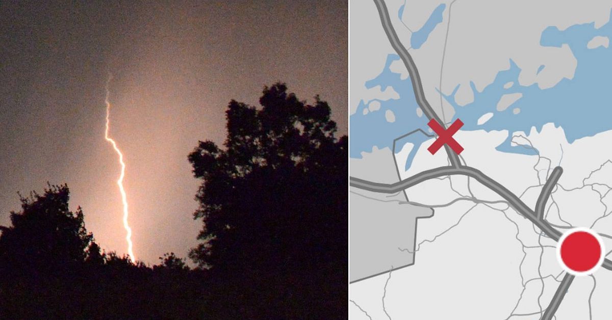 Kvinna dödad av blixten – en skadad | SVT Nyheter
