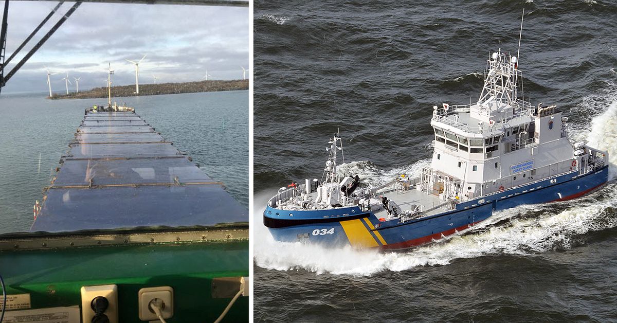 Fartyg på grund vid Landskrona hamn | SVT Nyheter