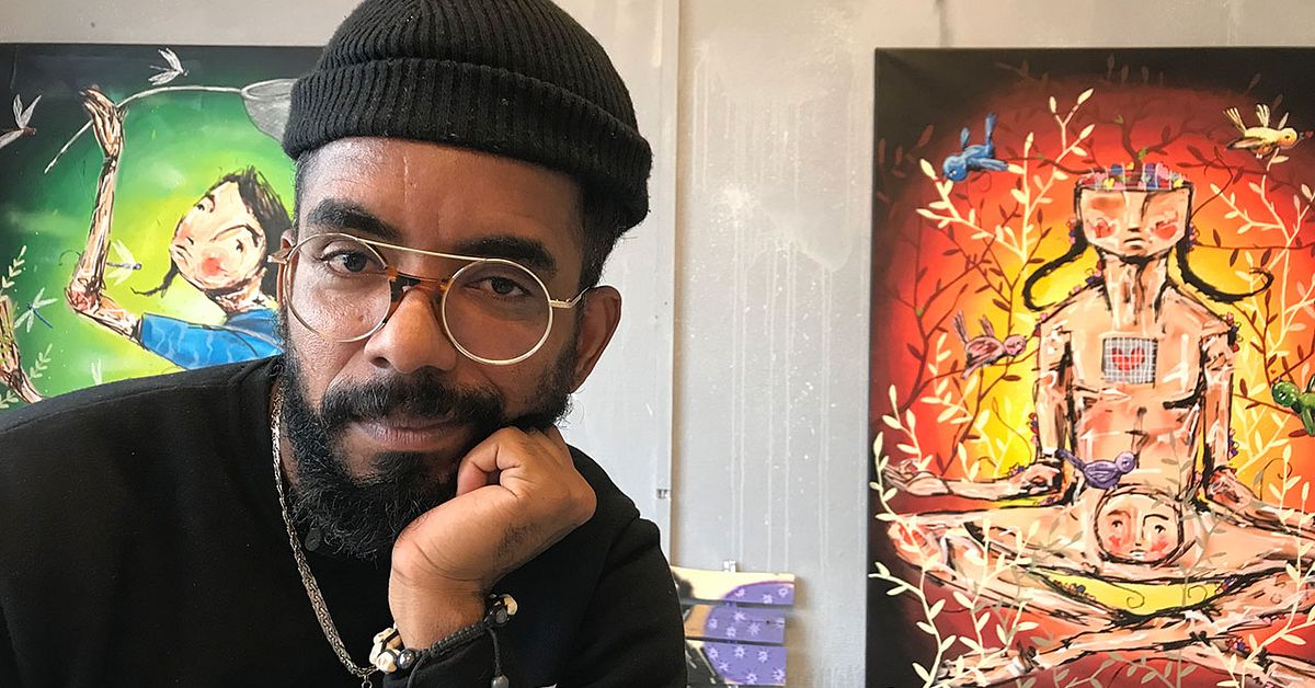 Konstnären ”Limpo” smyckar Seved | SVT Nyheter