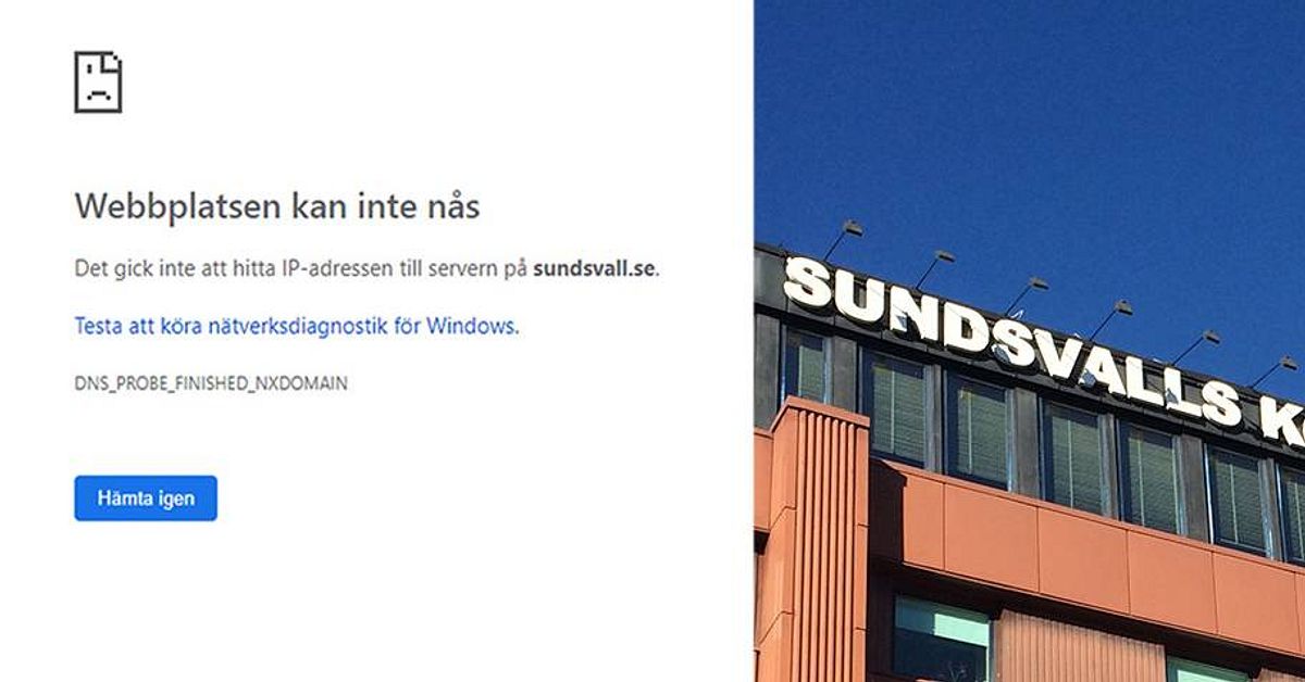 Sundsvalls kommuns hemsida ligger nere | SVT Nyheter