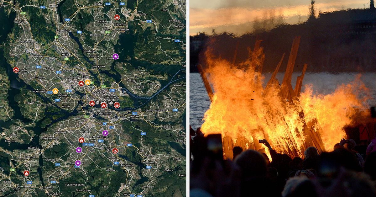 Här kan du se valborgseldar i Stockholms län | SVT Nyheter