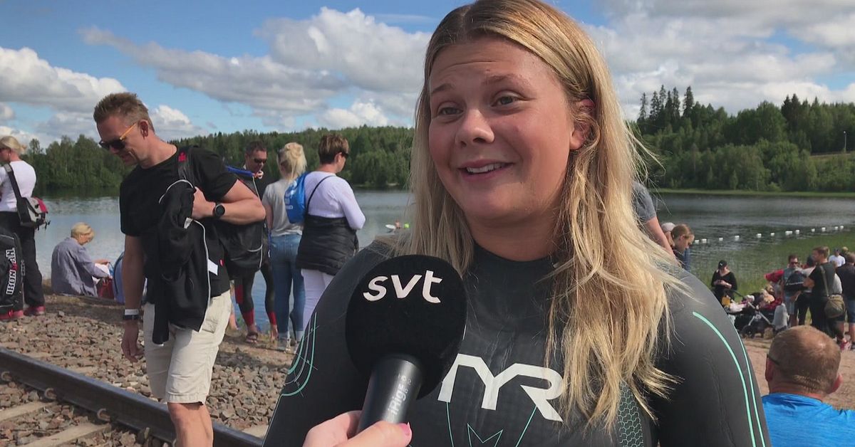 Hon simmar Vansbrosimmet för första gången | SVT Nyheter