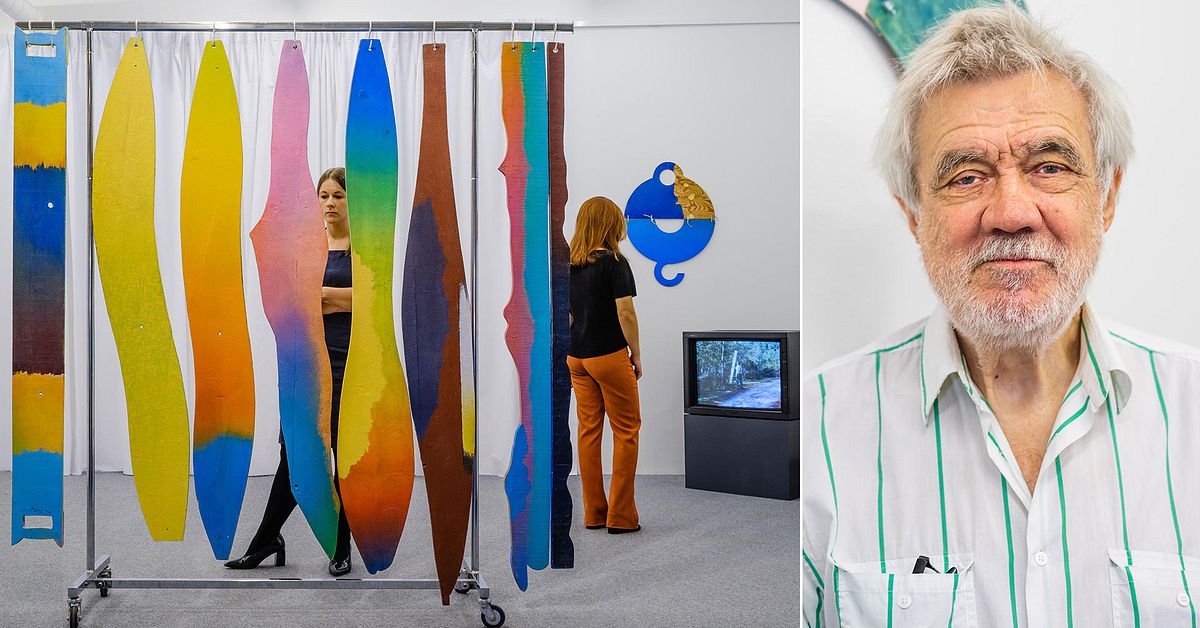 Konstnären Enno Halleks regnbågar går igen | SVT Nyheter