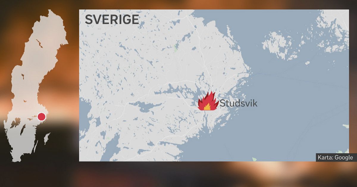 Smältverk med radioaktivt avfall brinner i Studsvik | SVT Nyheter