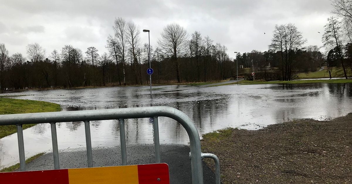 Vattnivån i Storån genom Forsheda sjunker | SVT Nyheter