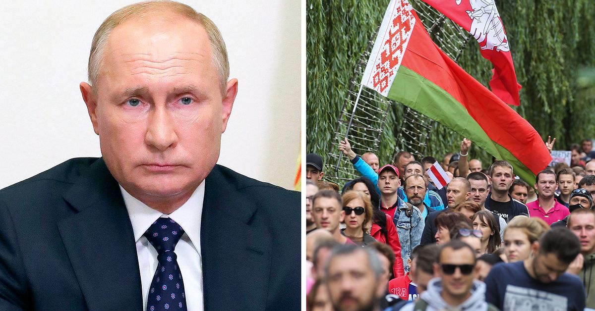 Putin: Ingen anledning att gå in i Belarus – än | SVT Nyheter