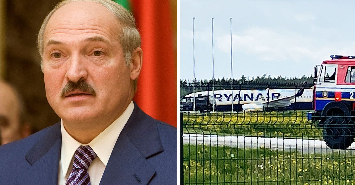 Oppositionell gripen efter nödlandning i Belarus | SVT Nyheter