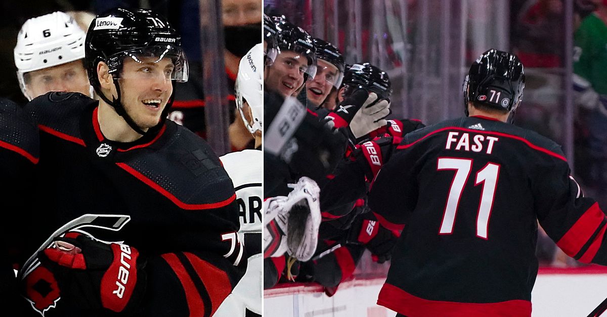 Ishockey: Jesper Fast målskytt i 500:e NHL-matchen | SVT Sport