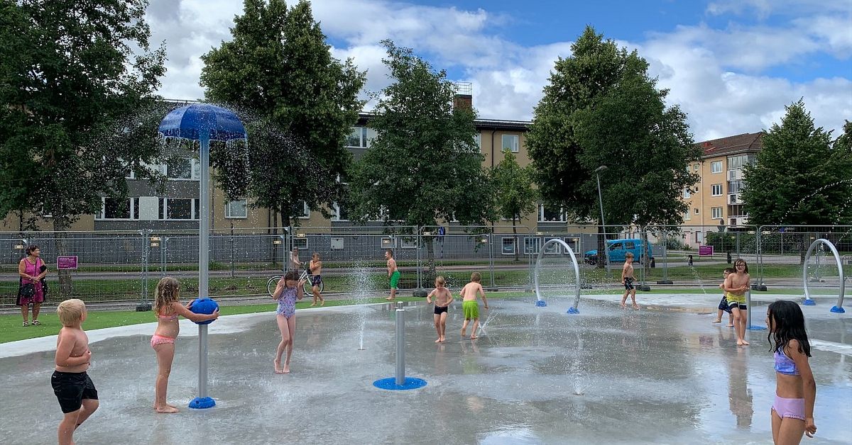 Vattenlek ersätter plaskdammen i Stadsparken i Örebro | SVT Nyheter