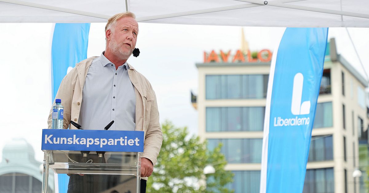 Liberalernas partiledare Johan Pehrson håller sommartal | SVT Nyheter