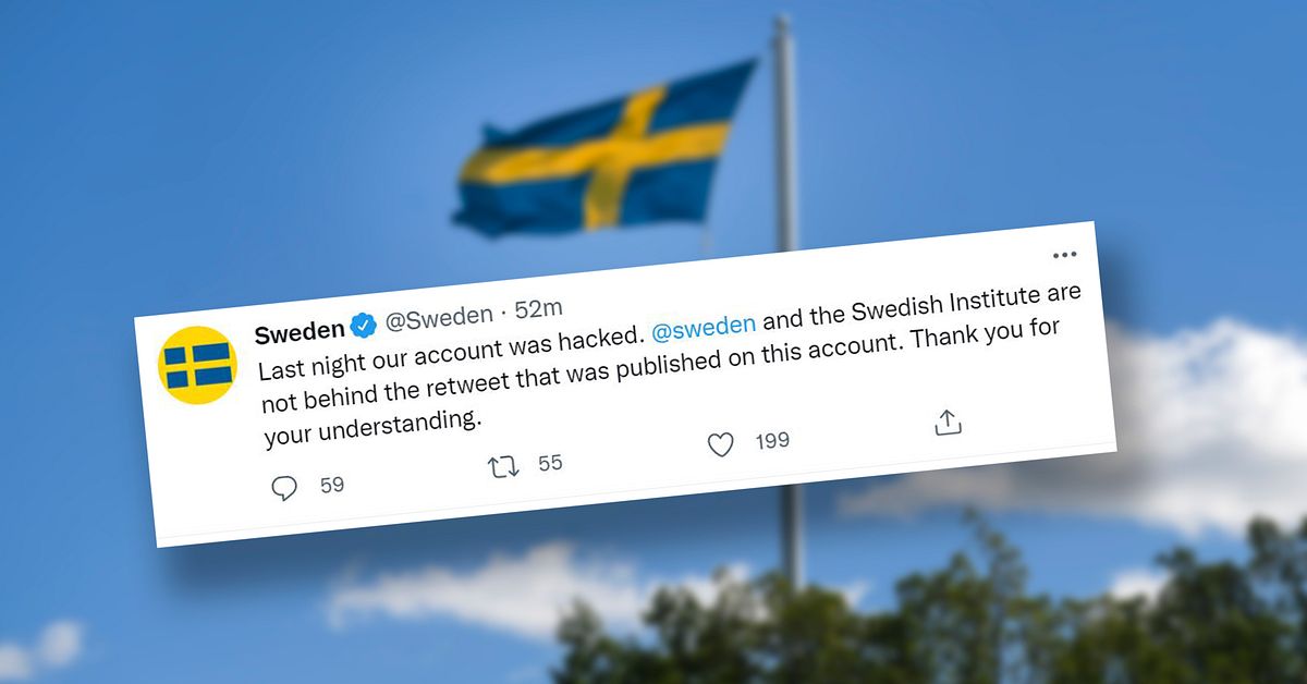 Sveriges officiella Twitter-konto hackat – delade Putin-tweet | SVT Nyheter