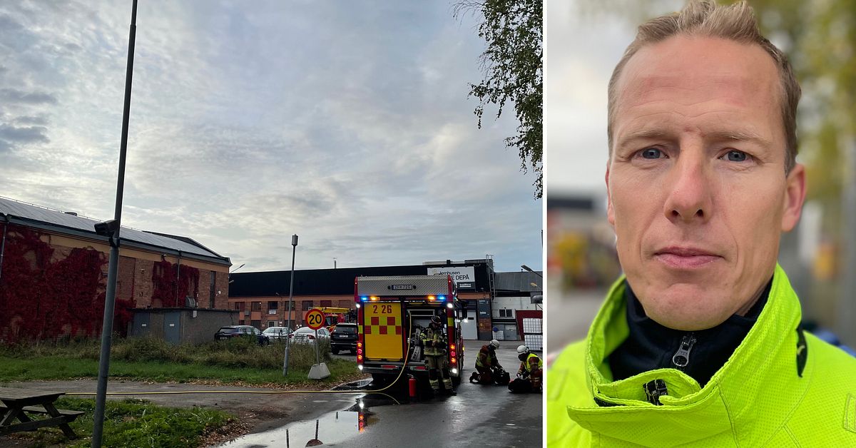 Brand i industrilokal på Brynäs | SVT Nyheter